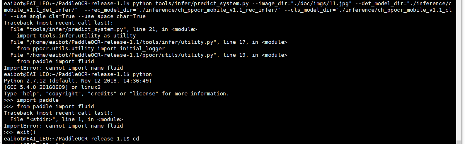 第三天：通过ssh连接到小车，尝试建图，配置PaddleOCR环境（花费时间最长，踩坑记录，python2.7安装paddle解决相关报错）_paddleocr ros-CSDN博客