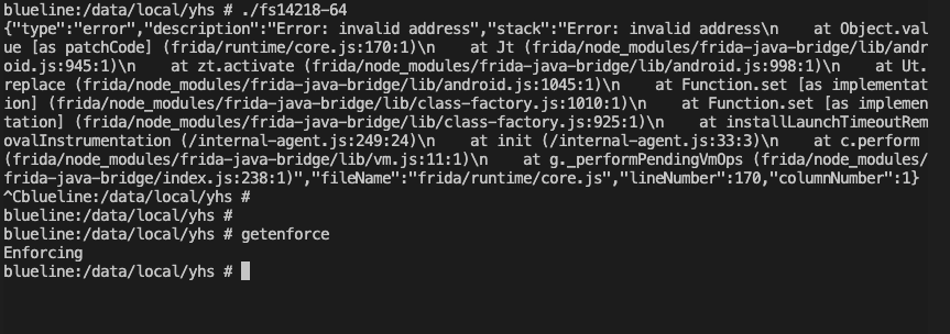 android10运行fridaServer错误_{"type":"error","description":"error: invalid addr-CSDN博客