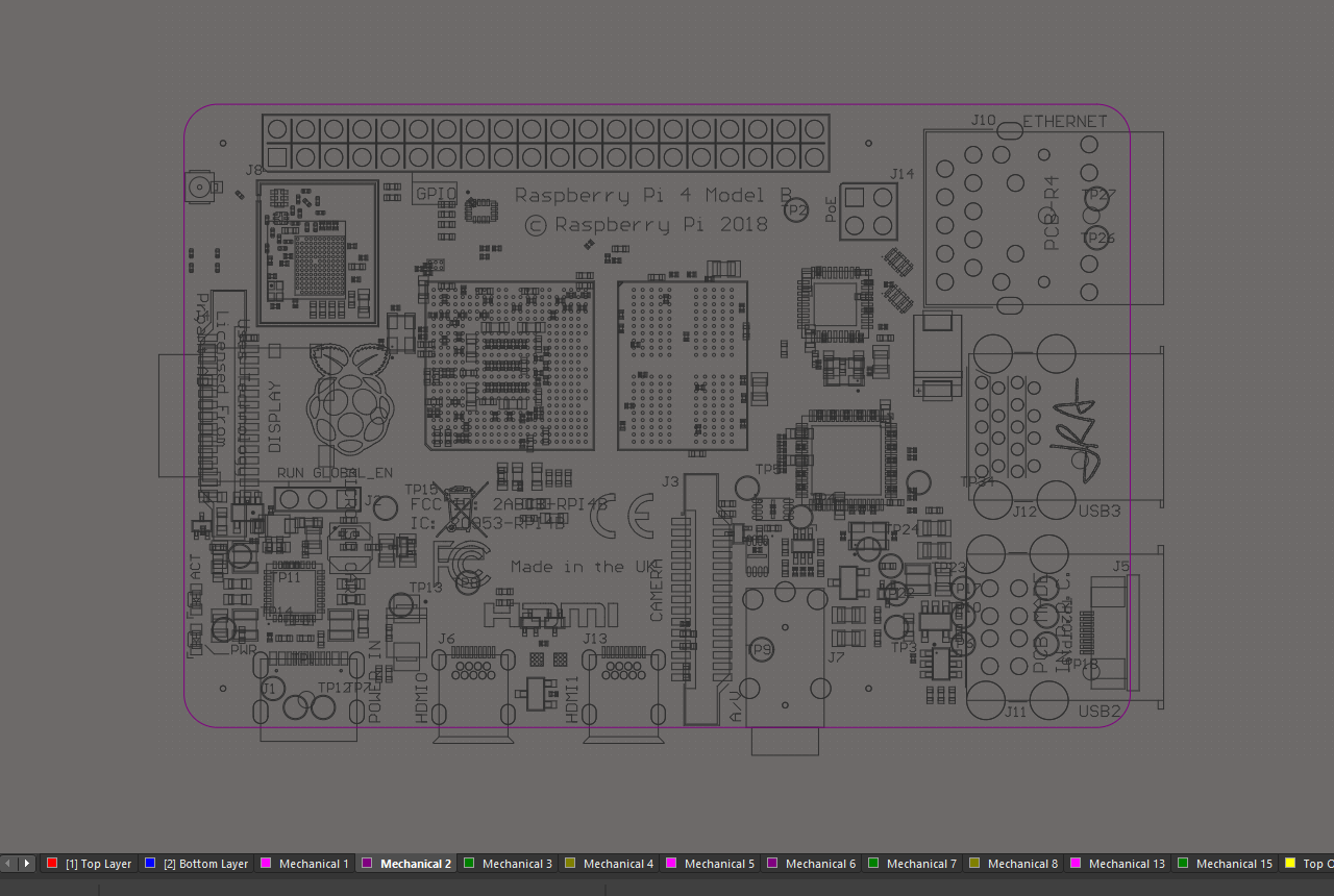Altium AD20导入DXF/DWG文件，导入AutoCAD绘制的树莓派4B板框及图形_ad导入dxf-CSDN博客