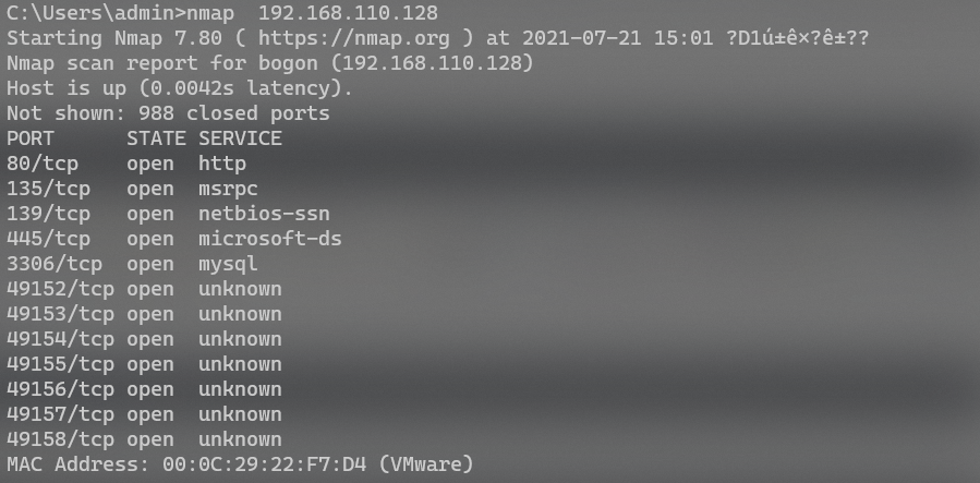 nmap实战学习笔记_nmap显示not shown-CSDN博客