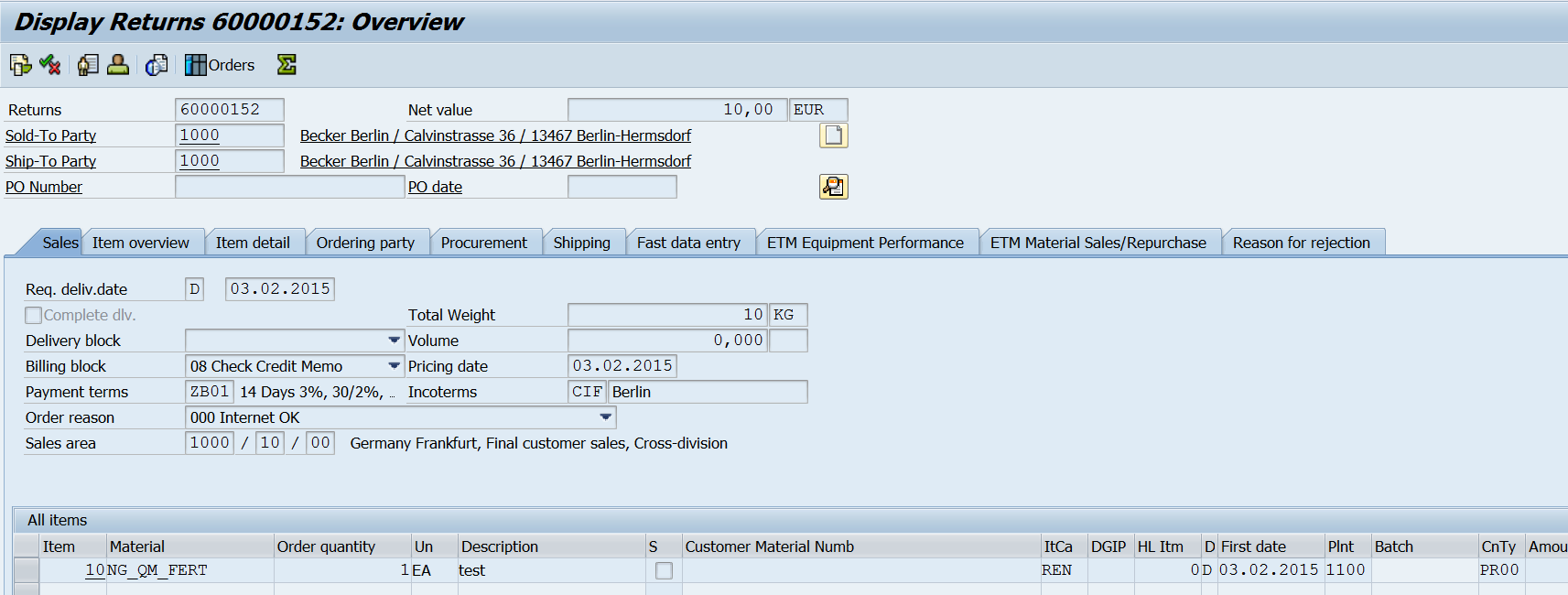 SAP QM Inspection lot creation for return sales order-CSDN博客