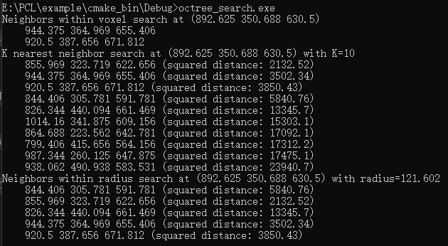 PCL学习笔记（九）-- 基于八叉树的“体素近邻搜索”、“K近邻搜索”和“半径内近邻搜索”_八叉树体素-CSDN博客
