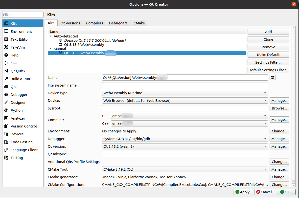 Qt+WebAssembly学习笔记（四）ubuntu20.04下使用Qt Creator开发_qtcreator webassembly-CSDN博客
