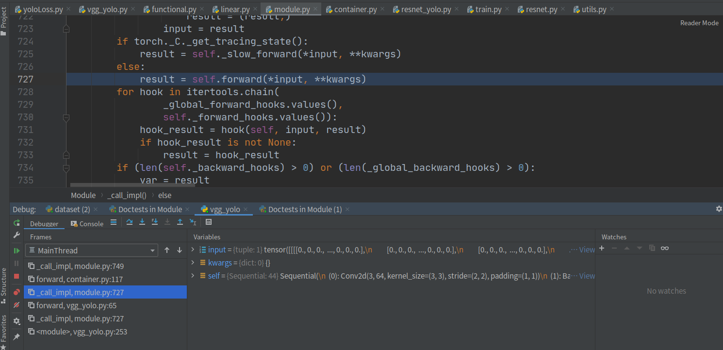 【笔记】就vgg16_bn来谈谈def _call_impl(self, *input, **kwargs)：它位于模块module.py，在net(input)时调用，为fw函数中每步fw ...