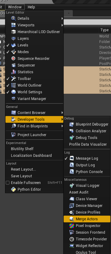 UE4 合并模型Mesh Actor并替换到相同位置_ue 合并模型-CSDN博客