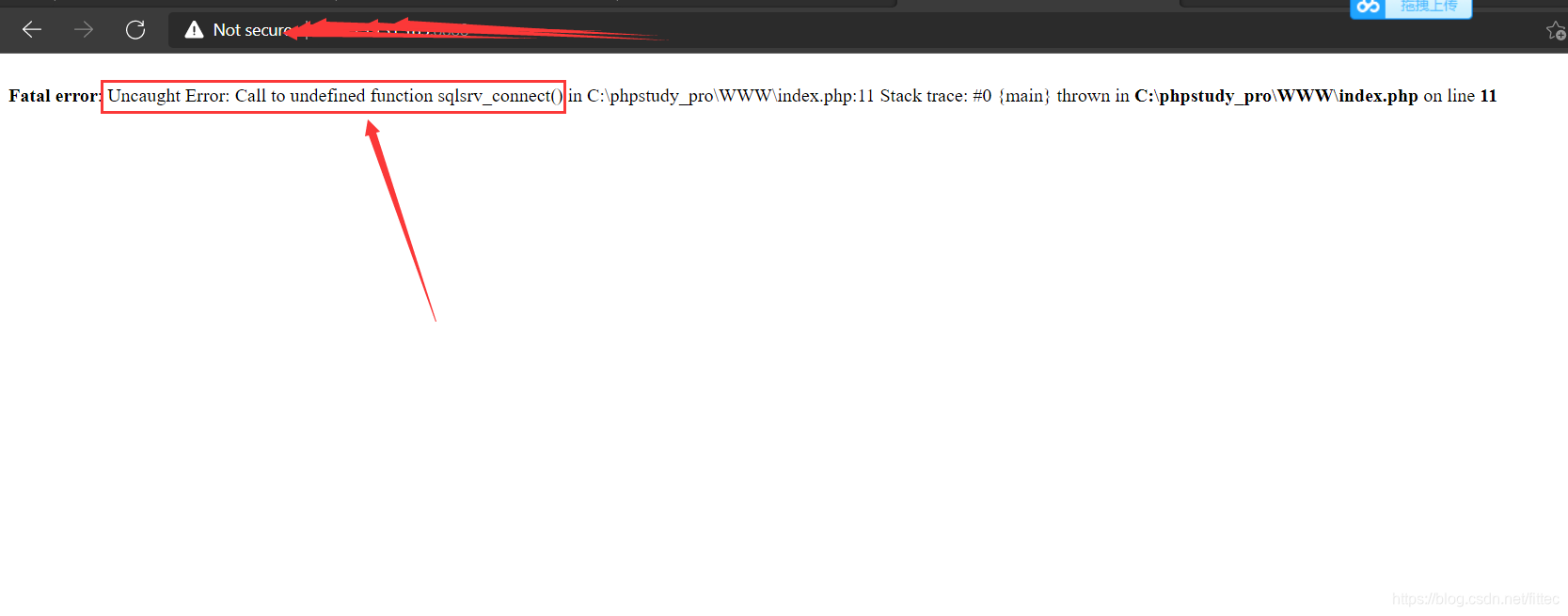 Php Fatal Error Uncaught Error Call To Undefined Function Sqlsrvconnect Csdn博客