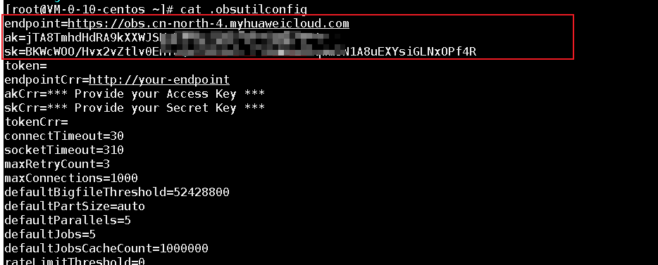 华为OBS桶服务配置linux客户端，使用obsutil上传_warn: please set ak, sk and endpoint in the config-CSDN博客