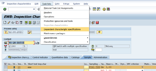 SAP QM Inspections using Multiple Specification_the characteristic values在sap哪个设置-CSDN博客