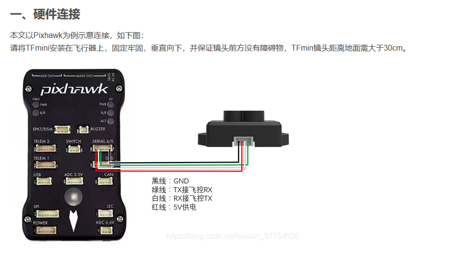TFMINI在PX4/pixhawk上的安装和设置_px4 tfmini 修改值-CSDN博客