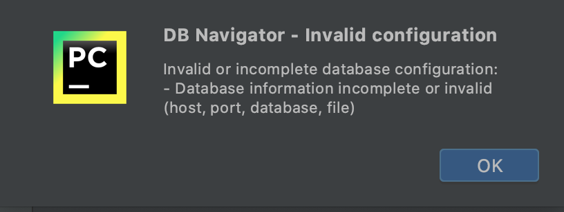 使用Database Navigator插件进行连接sqlite报错invalid or incomplete database_invalid or incomplete database ...