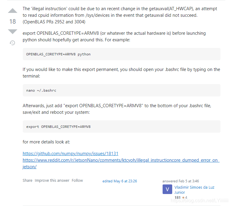 Ubuntu Jetson Nano问题解决“illegal Instruction Core Dumped ” Illegal Instruction Core Dumped Csdn博客