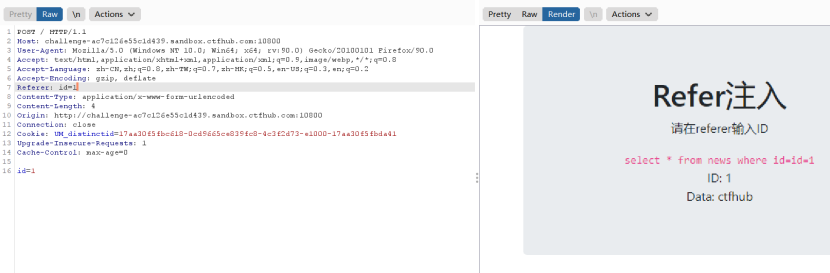 CTFHub（UA注入和Refer注入）_ctfhub技能树 refer注入-CSDN博客
