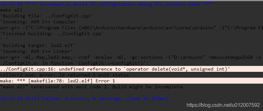 Eclipse Avr插件编译类时,报undefined Reference To `operator Deletevoid Unsigned Int‘ Csdn博客