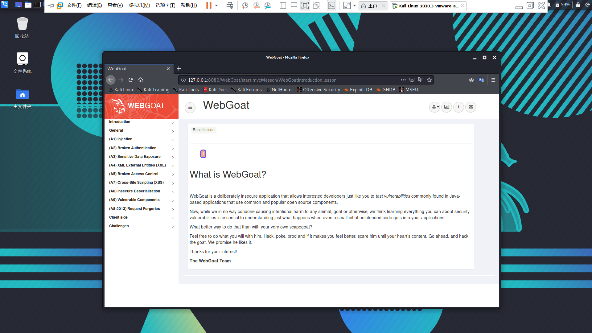 手把手教你在kali-Linux 2020.3安装webgoat_kali安装webgoat-CSDN博客