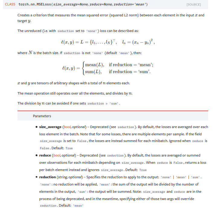 【笔记】torch.nn.functional as F F.mse_loss()：参数reduction、size_average、reduce-CSDN博客