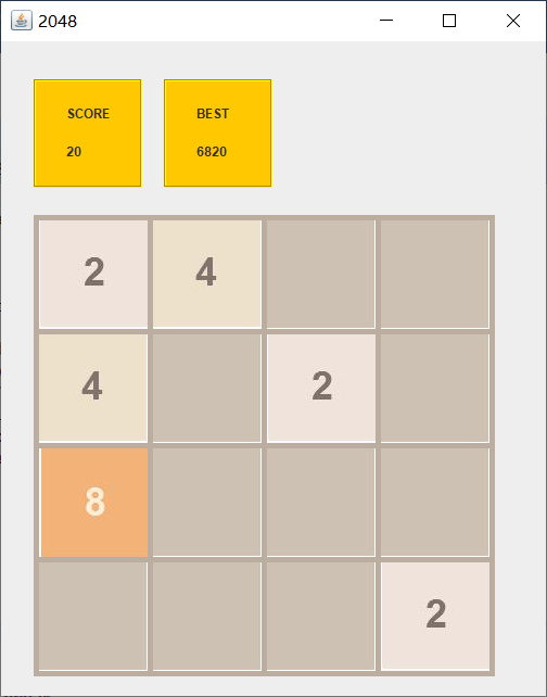 Java课设 2048小游戏_java2048游戏关键技术和创新-CSDN博客