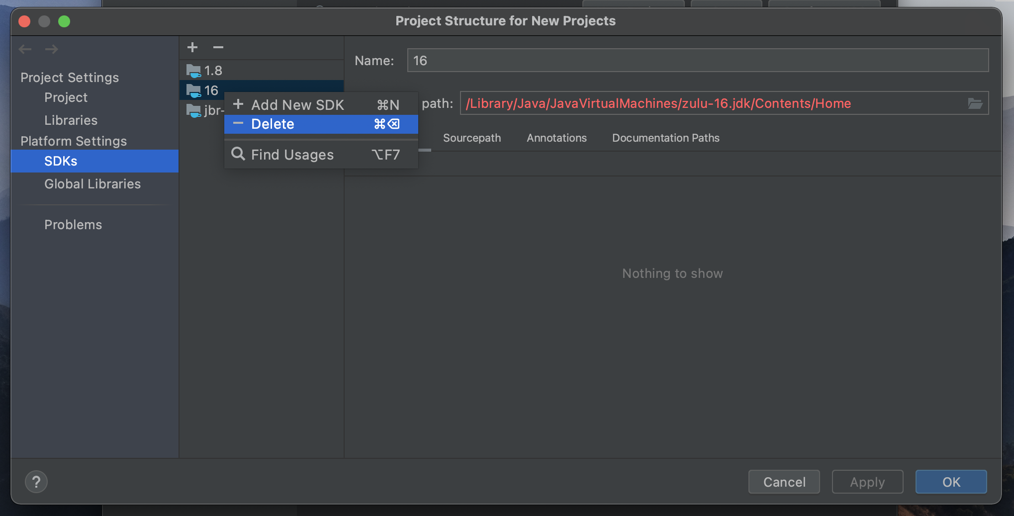 【intellij IDEA使用方法】Project SDK中删除无效的JDK版本_idea 清理 下载的 sdk scala版本-CSDN博客