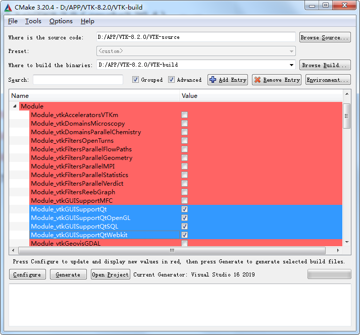 VS2019+QT5.12.10+PCL1.11.1+VTK8.2.0（cmake3.20.4）环境搭配_pcl-qt5.12-vs2019-CSDN博客