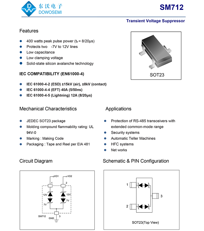 ESD二极管，SOT-23封装型号大全_sot封装有哪些_DOWOSEMI13的博客-CSDN博客