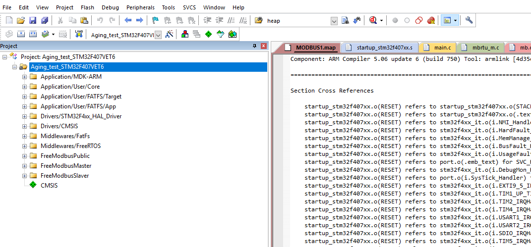 Open The Map File In Keil Programmer Sought