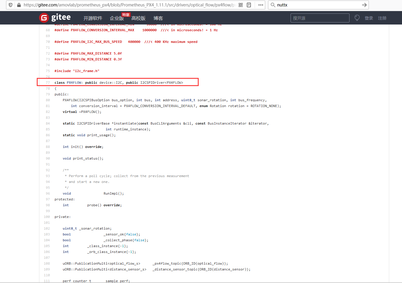 PX4的PX4flow光流驱动文件分析，PX4里面一个驱动就有一个类_px4-opticalflow-CSDN博客