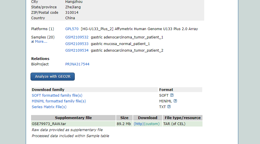 数据挖掘—GEO,TCGA,Oncomine联合（二）GEO在线工具的应用_geo2r分组顺序 对照在前-CSDN博客