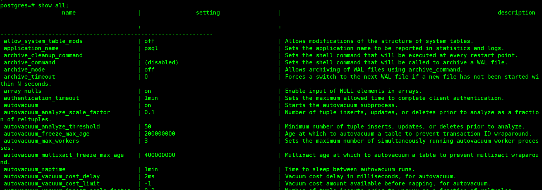 Postgresql 查看参数或变量的值postgre 查询变量的值 Csdn博客