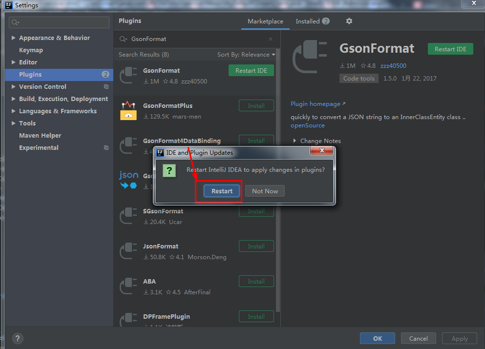 Idea 用gsonformat插件将jsonobject格式的string 解析成java类idea 插件 Json字符串转java对象 Csdn博客
