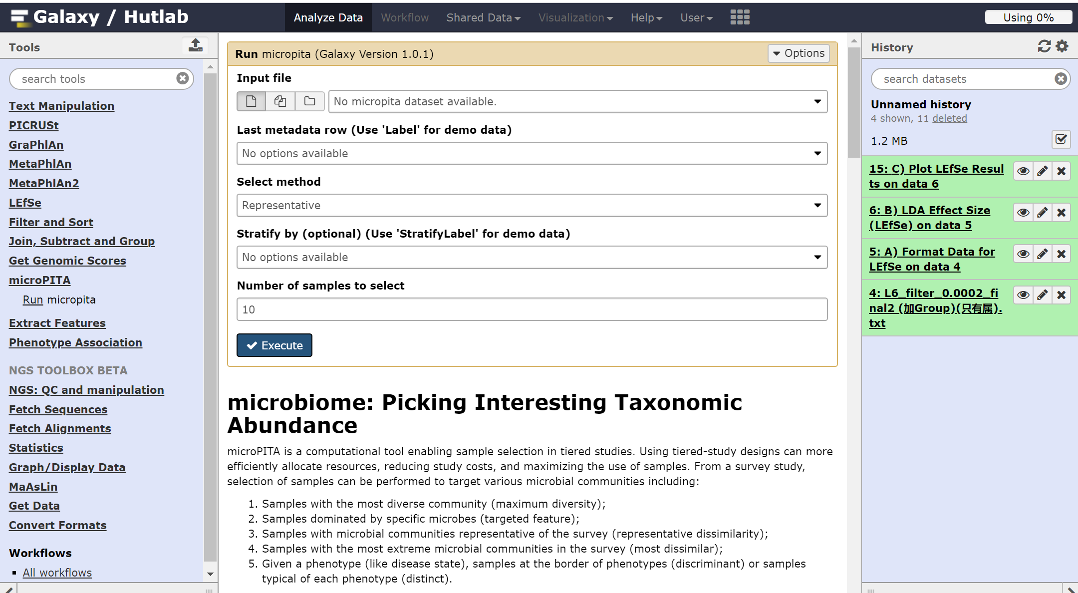Micropita 16S挑选代表性样本 微生物 Galaxy-CSDN博客