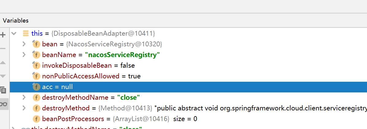Nacos问题： SpringCloud服务关闭nacos代码报空指针_java.lang.nullpointerexception: null at com.alibab-CSDN博客