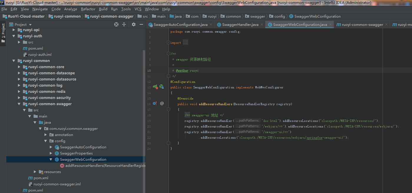 若依Cloude 3.1.0版本 集成 springfox-swagger 3.0.0 + 集成knife4j_若依cloud继承knif4j3-CSDN博客
