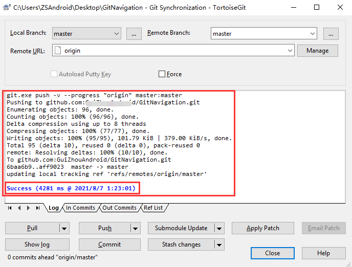 （Git/Github笔记）GUI工具TortoiseGit基本使用+Git本机版本库上传至Github远程版本库_git url push url-CSDN博客