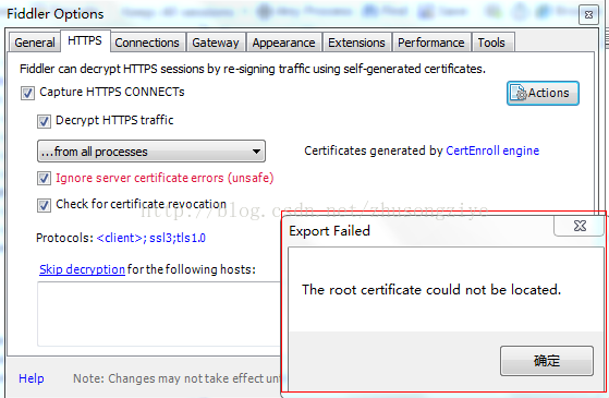 fiddler更新后证书导出和报错的坑（The root certificate could not be located.）-CSDN博客