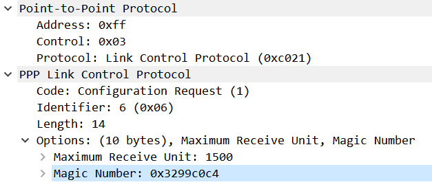 华为：ppp链路协商抓包分析（详细）_抓取ppp协议中lcp数据帧-CSDN博客