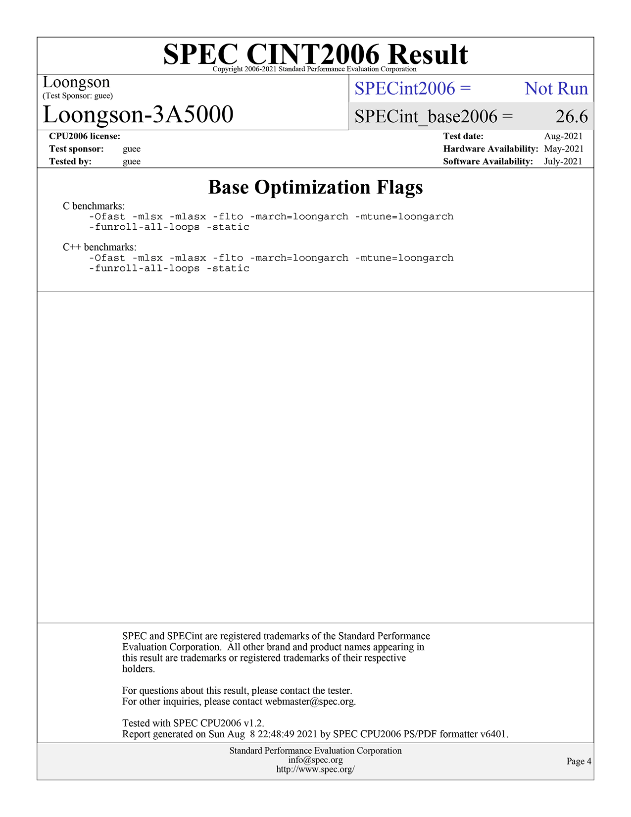 在龙芯3A5000上测试SPEC CPU 2006_spec2006镜像_guee的博客-CSDN博客