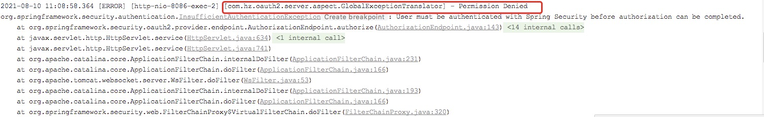 User must be authenticated with Spring Security before authorization can be completed-CSDN博客