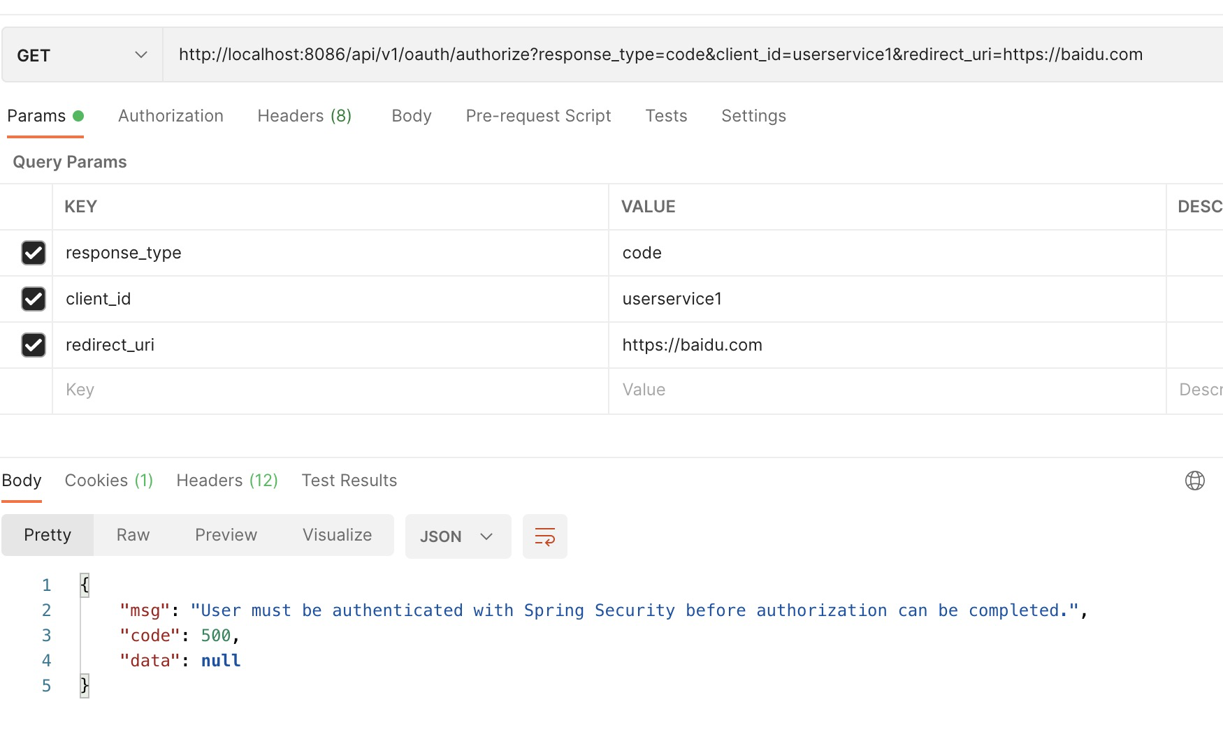 User must be authenticated with Spring Security before authorization can be completed-CSDN博客
