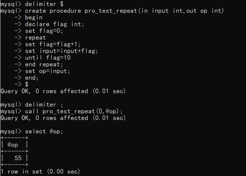 Mysql数据库 存储过程和函数 Repeat和while语句mysql End Repeat Csdn博客 