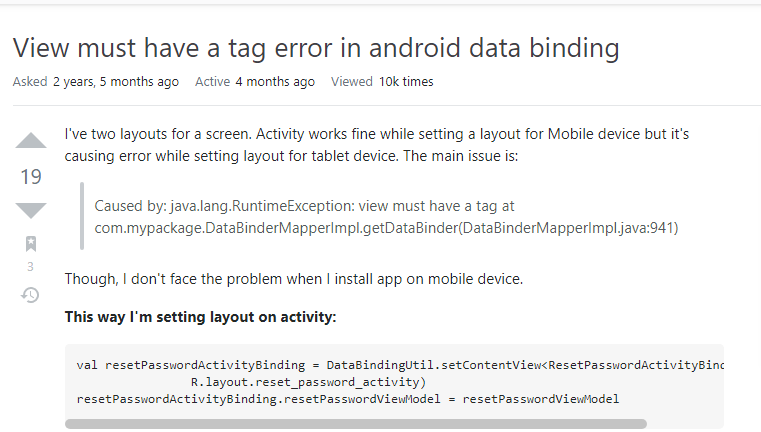 【开发问题记录】android 使用databinding：view must have a tag_android databinding view must have a tag-CSDN博客