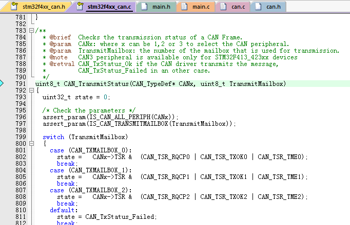 Keil Warning 223 D Function “cantransmitstatus” Declared 
