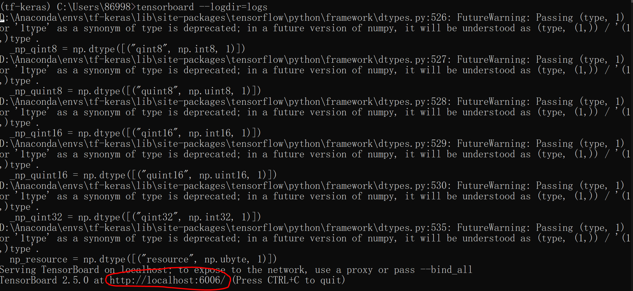 'tensorboard' is not an internal or external command, nor is it a runnable program or batch file ...