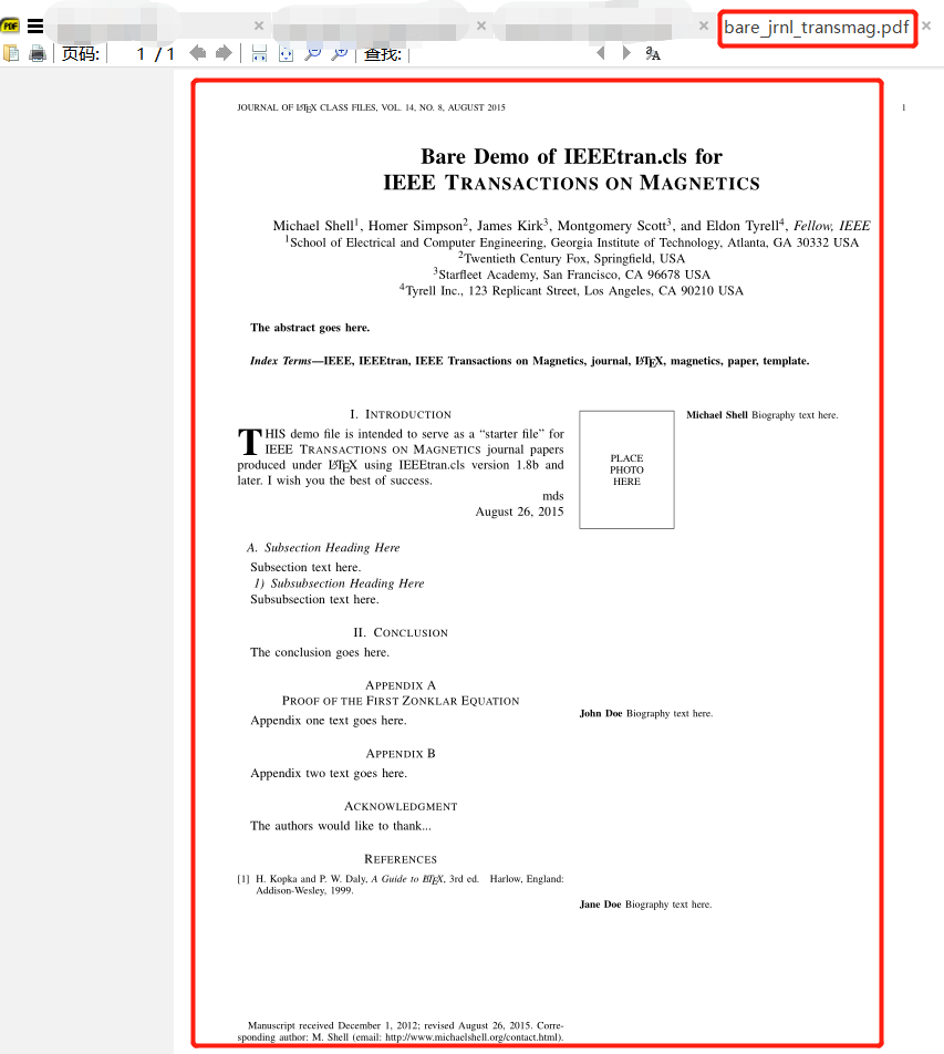 Latex：IEEE Trans期刊Latex模板下载_ieee trans模板-CSDN博客