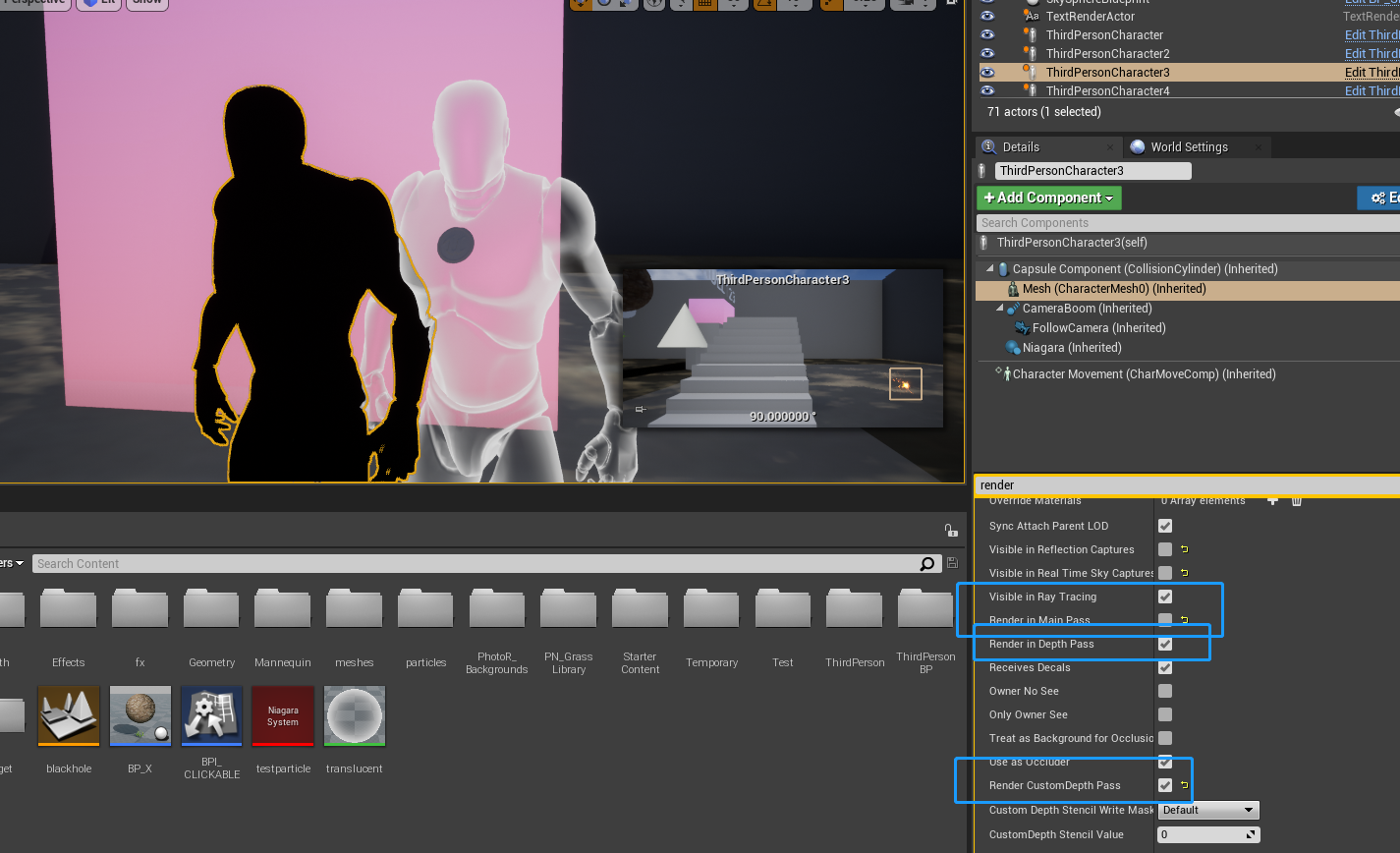UE4 渲染半透明物体进深度剔除（复制物体）-CSDN博客