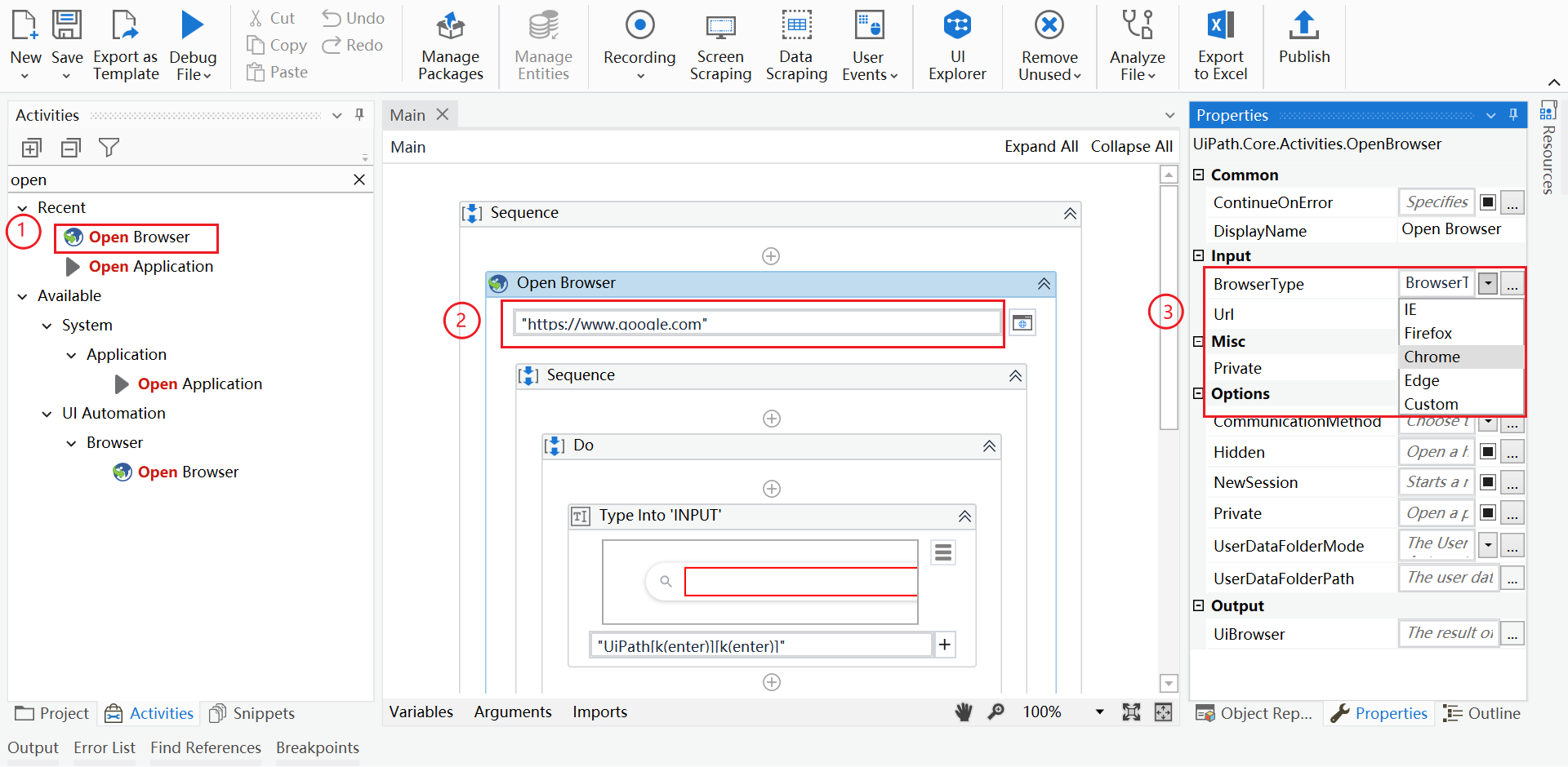 最新版本UiPath入门教程（三）_uipath关闭浏览器-CSDN博客