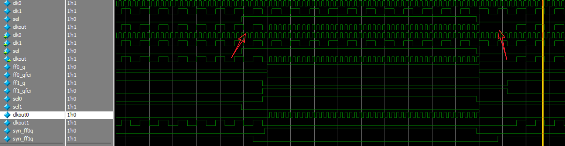 verilog 基础设计11-glitch free 无毛刺的时钟切换_glitch free:时钟无毛刺切换-CSDN博客
