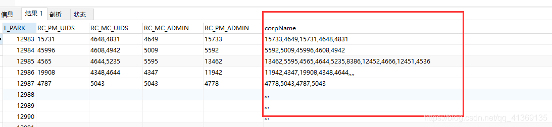 Mysql 把字符串以逗号拆分,并把结果作为in的条件。用到主要函数substringindex。其他函数groupconcat、distinct、concatws