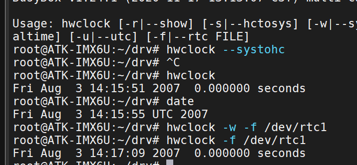 正点原子IMX6UL 调用外部RTC DS3231 设置时间hwclock /dev/rtc1_imx6 外部rtc-CSDN博客