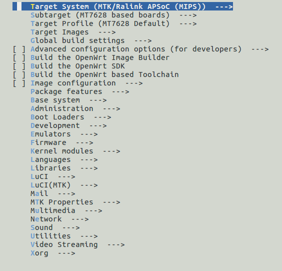 OpenWRT无线路由的make menuconfig配置_openwrt make menuconfig-CSDN博客