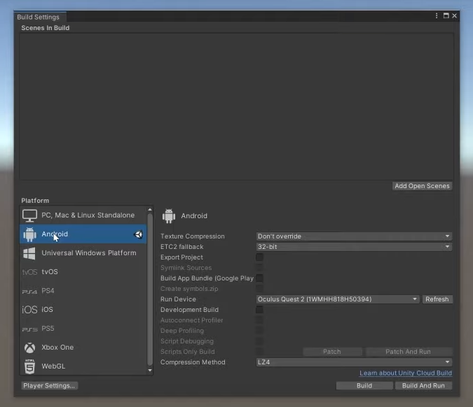 Oculus 启用passthrough支持AR显示_启用passthrough功能-CSDN博客