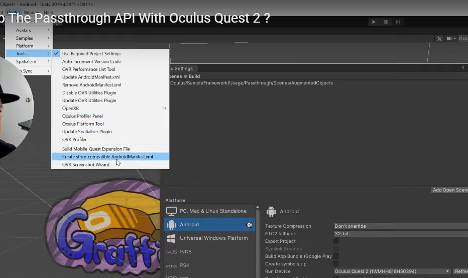 Oculus 启用passthrough支持AR显示_启用passthrough功能-CSDN博客